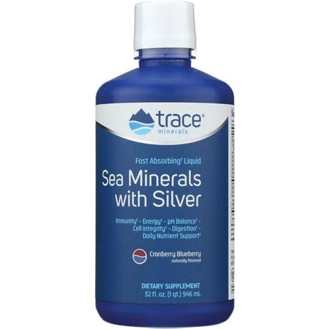 Trace Sea Minerals With Silver Cranberry Blueberry 32 Fl Oz Liq
