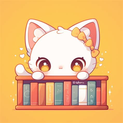 Premium Vector Devon Rex Climbing A Bookshelf