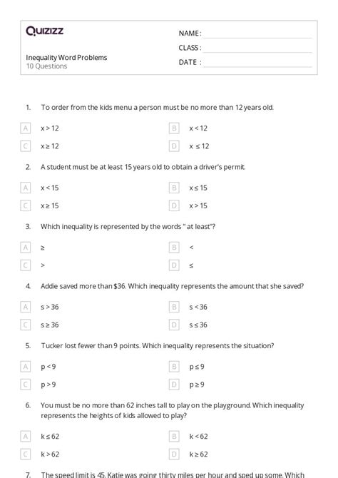 Measurement Word Problems Worksheets For Th Grade On Quizizz