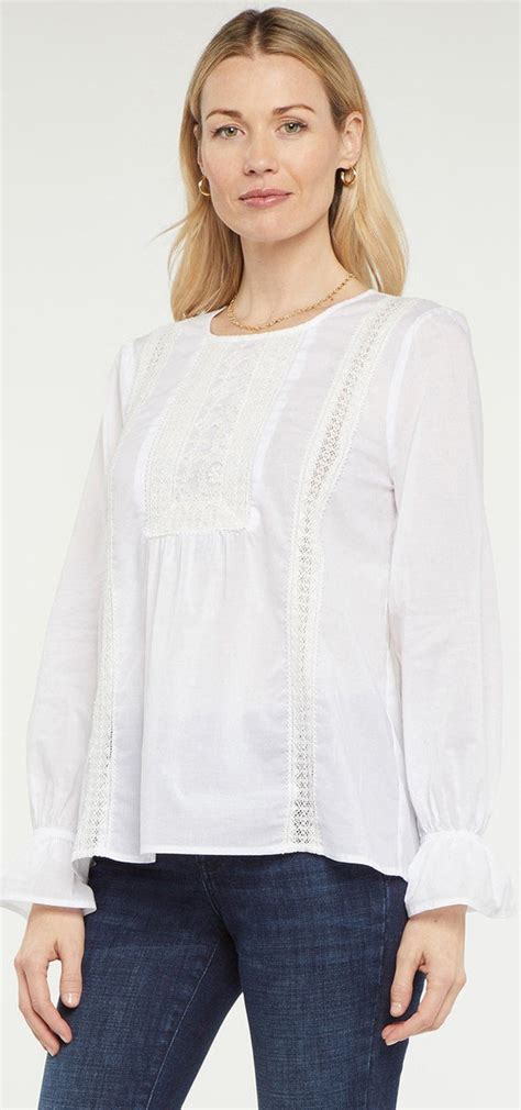 Victoria Blouse Optic White Nydj Nydj Uk