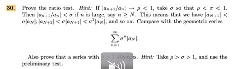 Solved Prove The Ratio Test Hint If ∣an1an∣→ρ