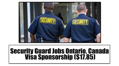 Security Guard Jobs In Ontario Canada 2024 Visa Sponsorship 17 85