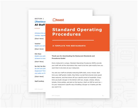 Standard Operating Procedures Sops Template Toast Pos