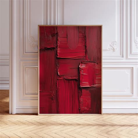 Red Modern Wall Art Mid Century Modern Wall Art Minimalist Living