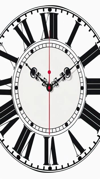 Premium Photo Clock Face Blank Isolated On White Background Vector