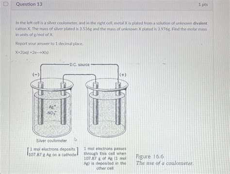 Solved In The Left Cell Is A Silver Coulometer And In The