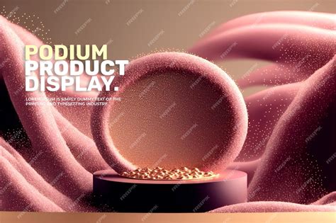 Premium Psd Cosmetic Display Product Podium Stand Luxury Podium Scene