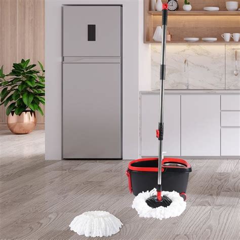 Cleanflo Spin Mop Bucket Set 360° Degree Stainless Steel Rotating Wet