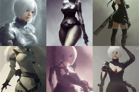 2b From Nier Automata Concept Art By Ruan Jia Highly Stable