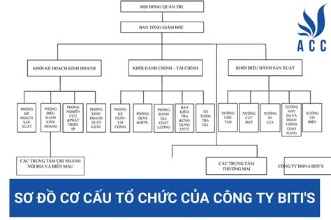 Sơ đồ Cơ Cấu Tổ Chức Của Công Ty Bitis Đăng Ký Kinh Doanh Acc