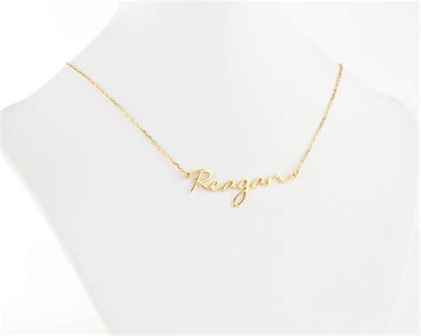Name Necklace Dainty Name Necklace Gold Name Necklace Etsy