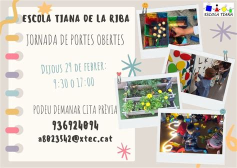 JORNADA DE PORTES OBERTES Escola Tiana De La Riba