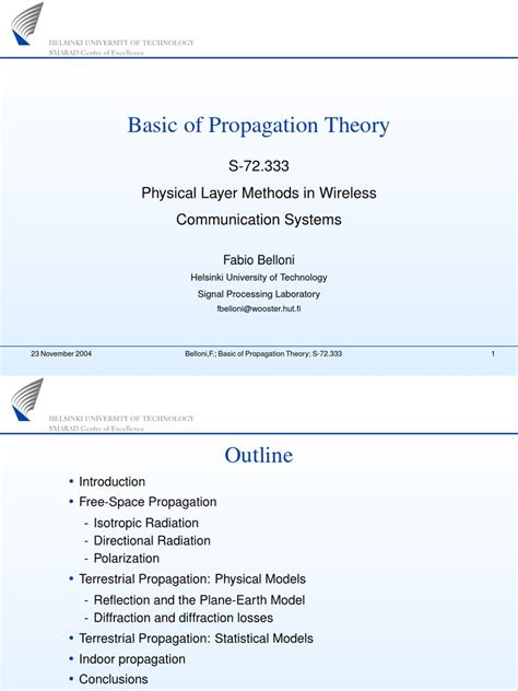 Basic Propagation Theory Pdf