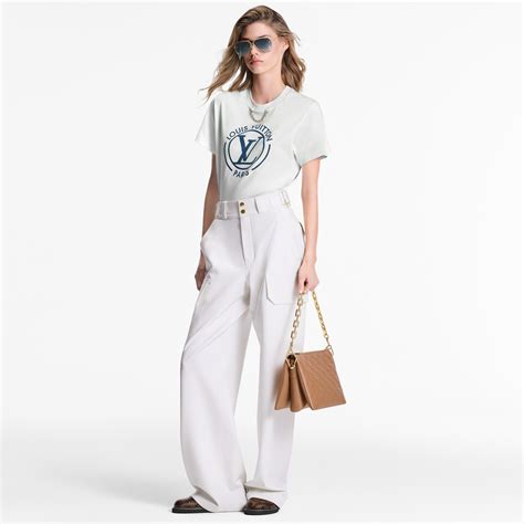 Flocked Lv T Shirt Women Ready To Wear Louis Vuitton