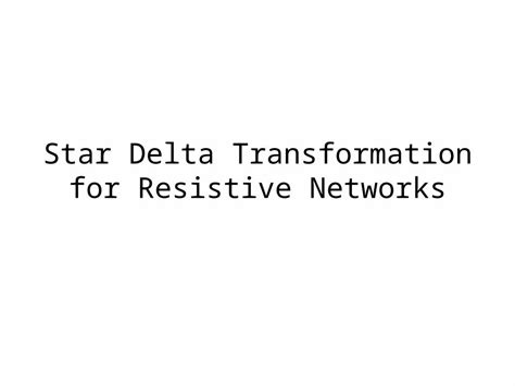 Ppt Star Delta Transformationlecture Dokumentips