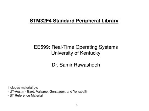 Ppt Stm32f4 Standard Peripheral Library Powerpoint Presentation Free