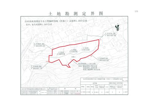 台州市南部湾引水工程坞根镇临时用地批后公布