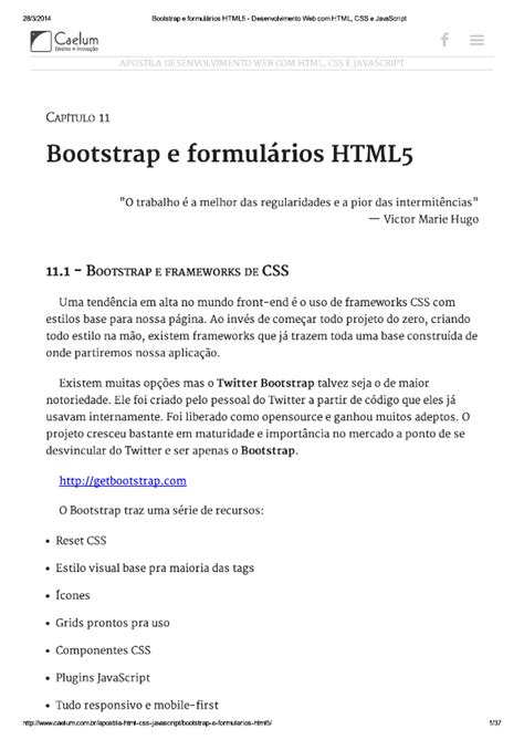 Cap11 Bootstrap E Formulários Programação I