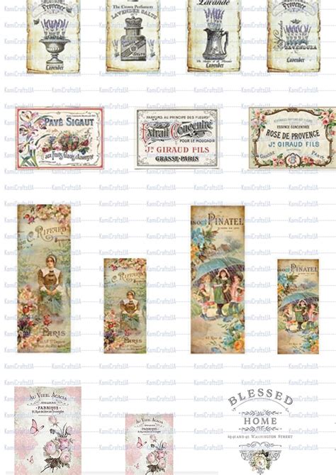 Printable Miniature Provence Vintage Packaging For Miniature Dollhouse