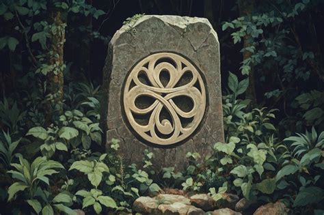 Triskele Triple Spiral Ancient Carving Celtic Paganism Religion