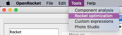 Add Back The Rocket Optimization Feature Issue Openrocket Openrocket GitHub