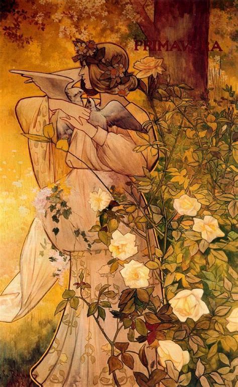 Alexandre De Riquer The Four Seasons Art Nouveau Illustration Art