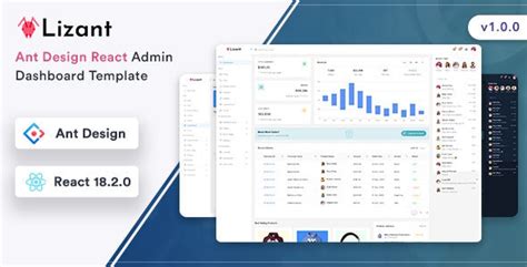 Lizant Ant Design React Admin Dashboard Template By Themesbrand Themeforest