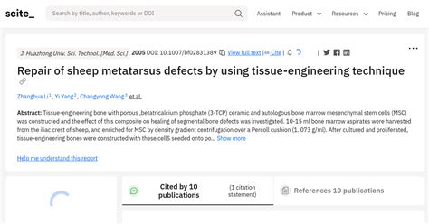 Repair Of Sheep Metatarsus Defects By Using Tissue Engineering Technique [scite Report]