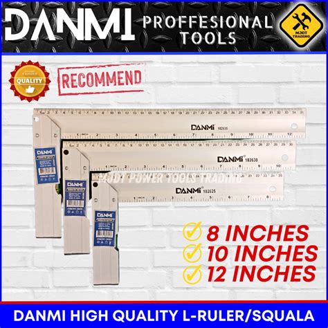 Danmi L Square Angle Ruler Squala With Level Bar Shopee Philippines