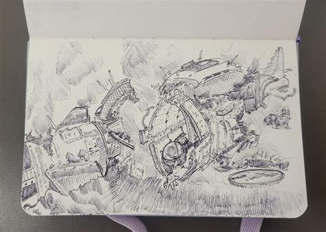 Crashed Space Ship R Doodles