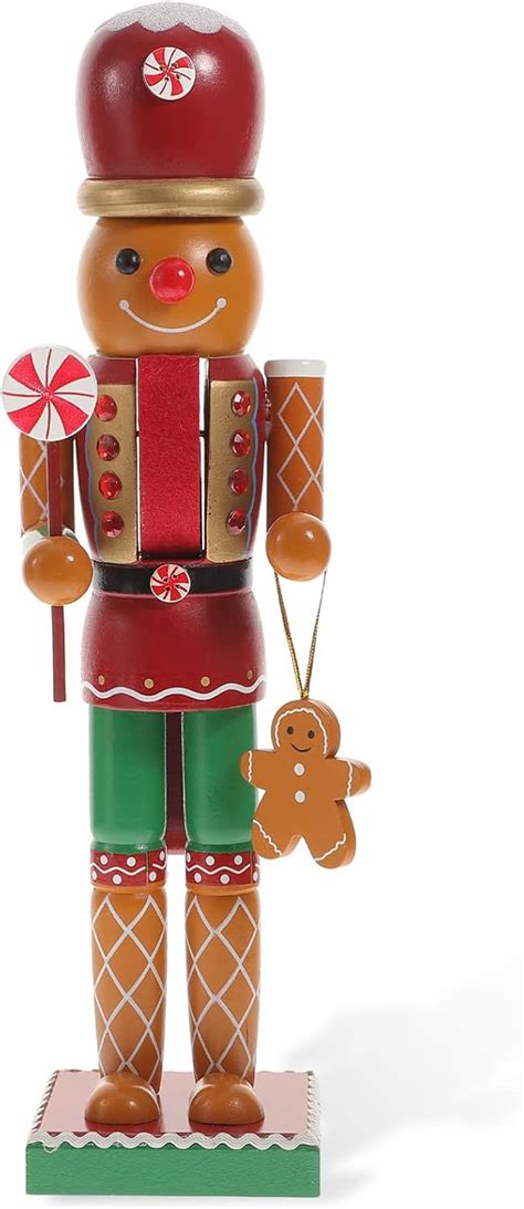 Didiseaon Wooden Nutcracker Figurines Gingerbread Man