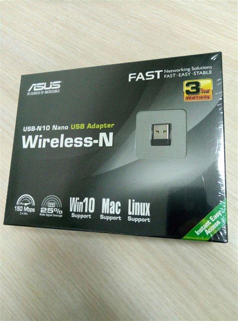 Адаптер Asus Usb N10 Nano Wireless 80211n24ghzusb 20150 Mbps