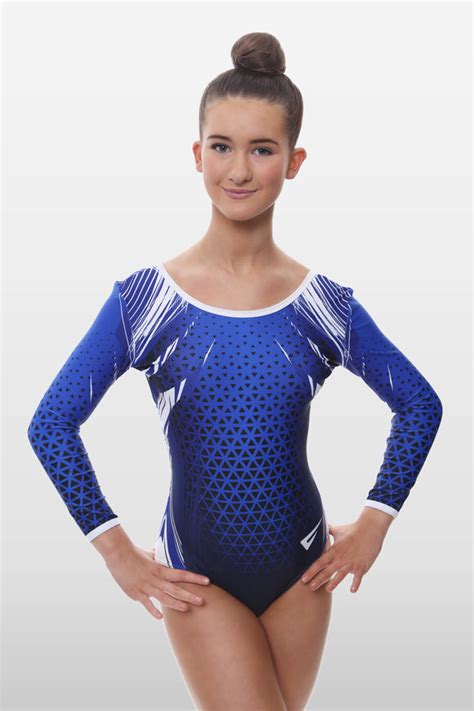 Viper Ice Blue Long Sleeve Gymnastics Leotard Velocity Pro Sport