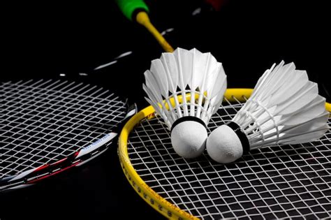 Premium Photo Racket And A Shuttlecock