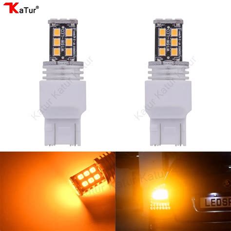 Aliexpress Buy Katur 2PCS T20 WY21W LED Bulbs 7443 W21 5W 7440