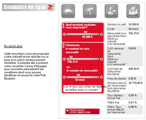 simulation rachat de crédit caisse d épargne