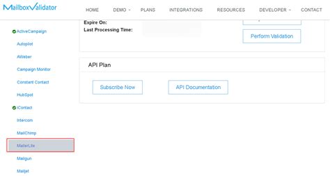 Integrating MailboxValidator With MailerLite MailboxValidator