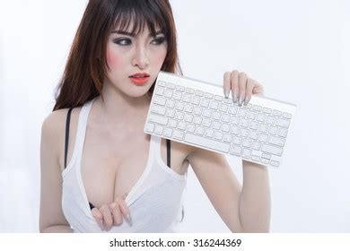 Sexy Asian Woman Keyboard Stock Photo 337485539 Shutterstock