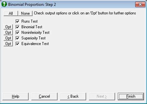 Unistat Statistics Software Nonparametric Tests Binomial Proportion