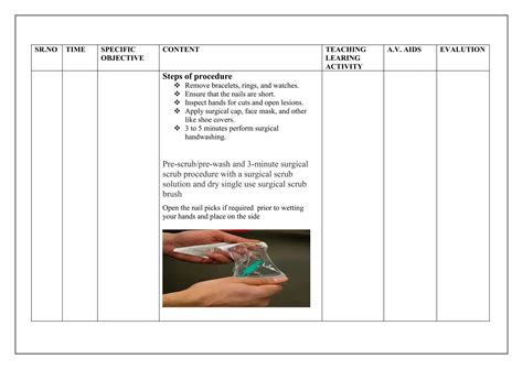 Lesson Plan On Handwashingpdf