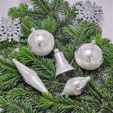 Novogodišnji Ukras Silver 1247 Set 5 Komada Bohemia Kristal Melisanti