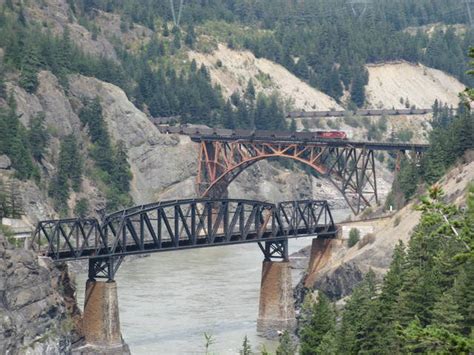Canadian Pacific And Canadian National Sharing Tracks In The Fraser