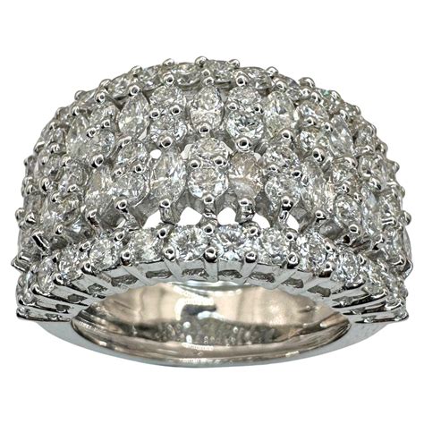 18k Marquise Cut Diamond Wide Band Ring For Sale At 1stdibs