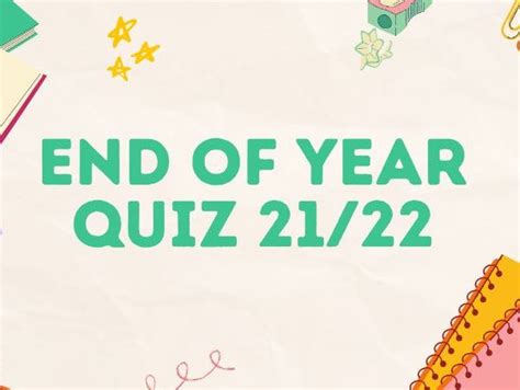 End Of Year Quiz 2022 Teaching Resources