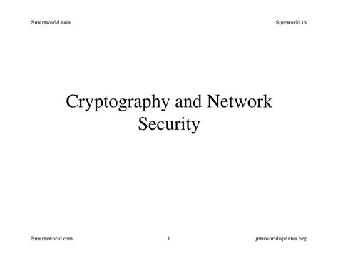 Cryptography Network Security Cryptography And Network Security