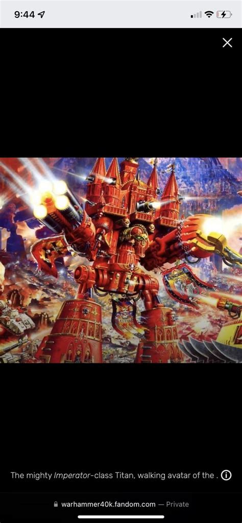 The Imperator Class Titan Aka The Weaponised Cathedral Warhammer