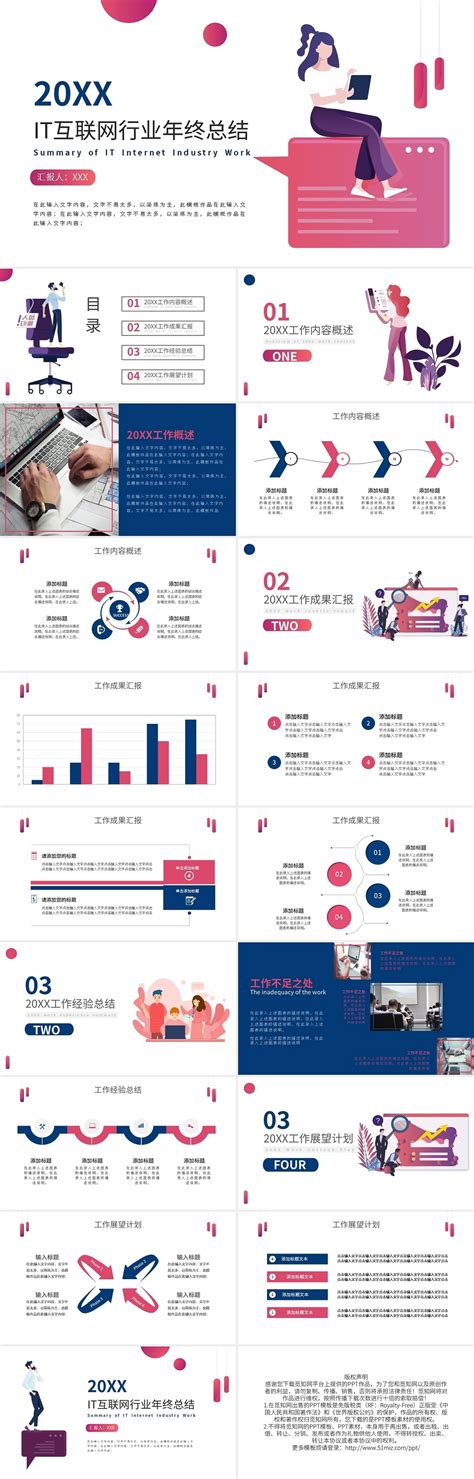 蓝粉2021IT互联网行业年终总结PPT模板宣传PPT动态2021年终总结工作汇报总结 人人办公