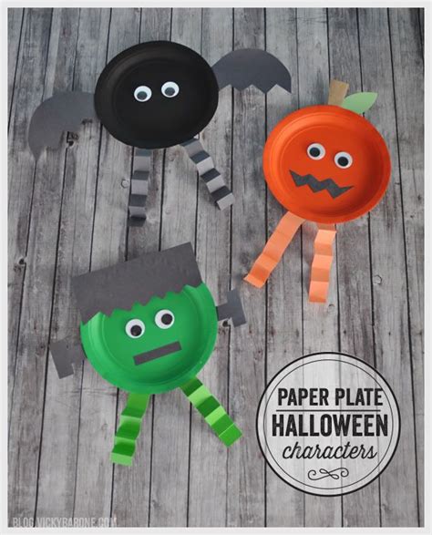 Paper Plate Halloween Characters Halloween Crafts Halloween Crafts