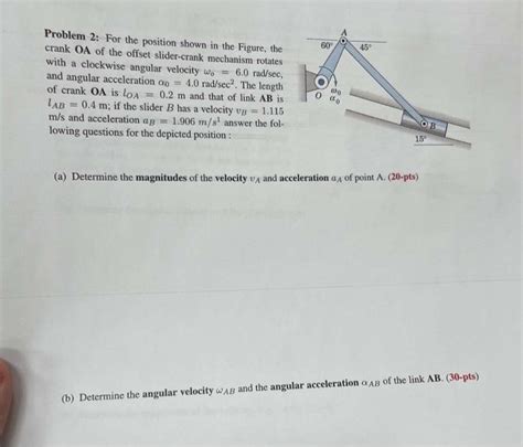 Solved Problem 2 For The Position Shown In The Figure The