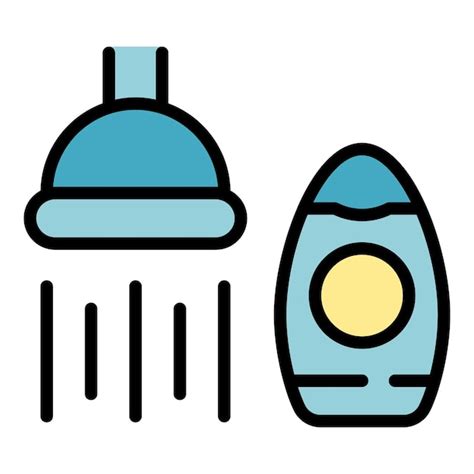 Icono De Ducha De Gel Matutino Contorno Icono De Vector De Ducha De Gel